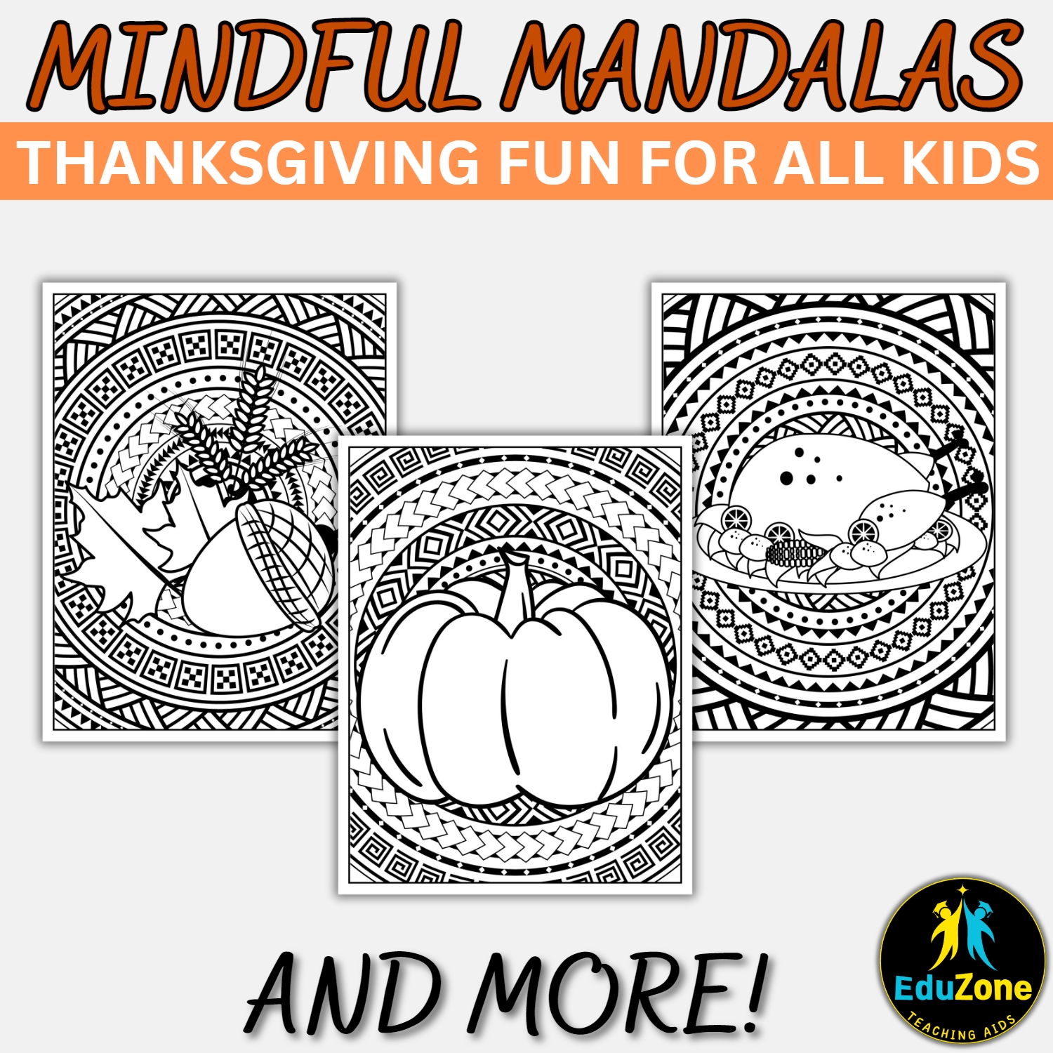 Thanksgiving Mandala Coloring Pages: Relaxing & Printable ...