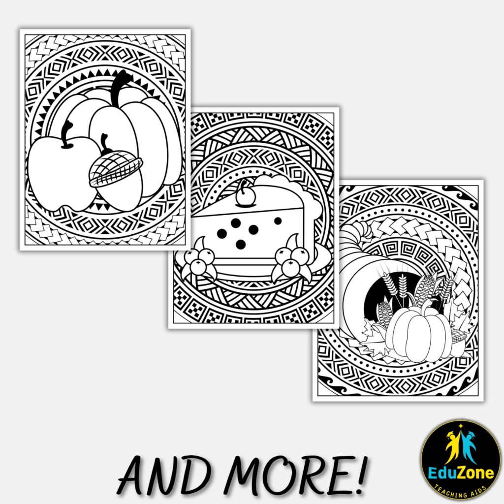 Thanksgiving Mandala Coloring Pages: Relaxing & Printable ...