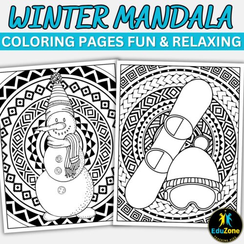 Printable Winter Mandala Coloring Pages - Winter Fun & Relaxing ...
