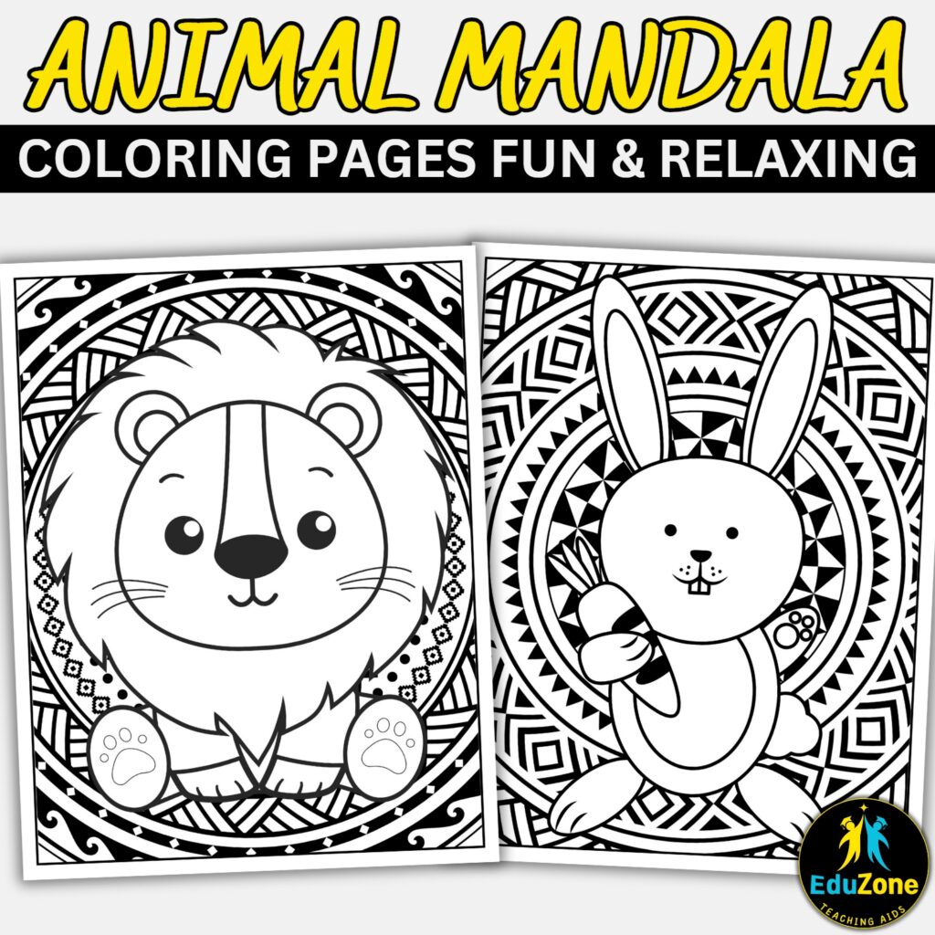 Animal Mandala Coloring Pages: Relaxing & Printable - Animal Fun for ...