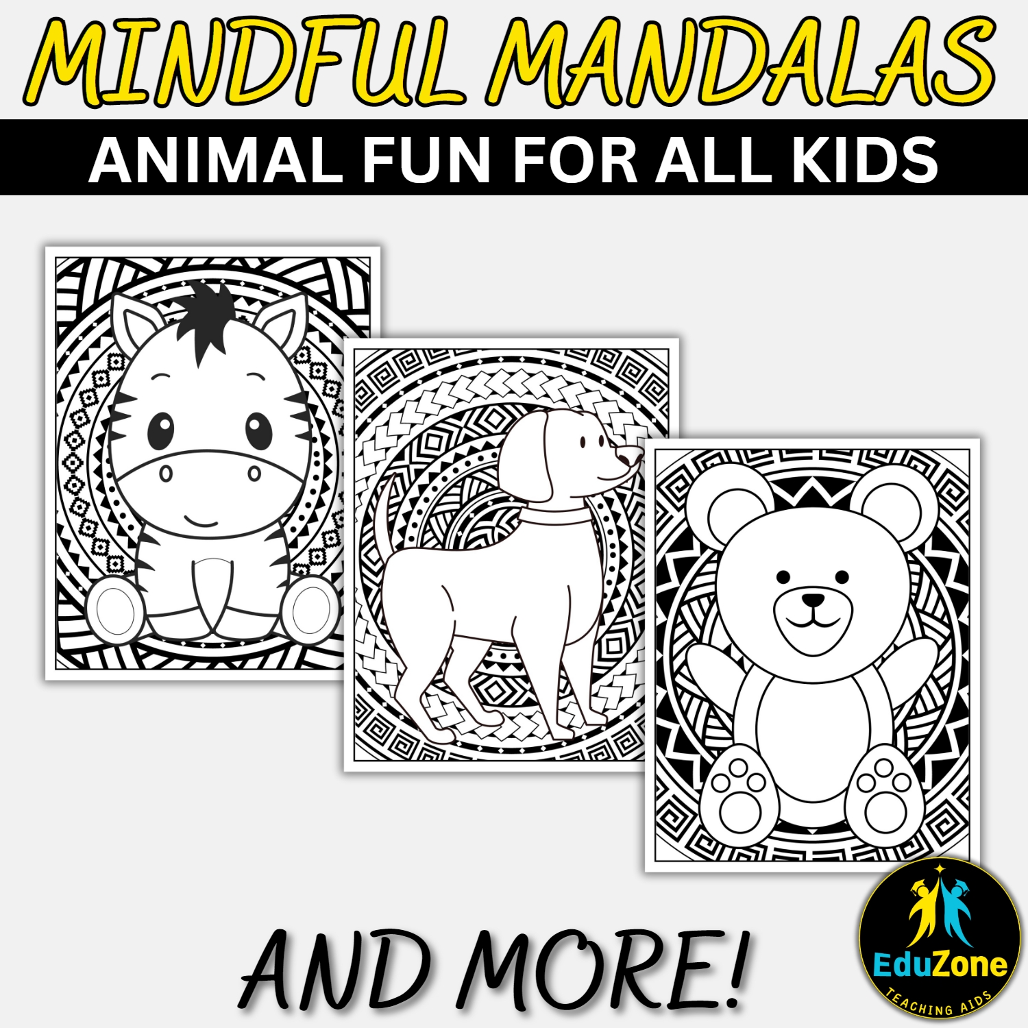 Animal Mandala Coloring Pages: Relaxing & Printable - Animal Fun for ...