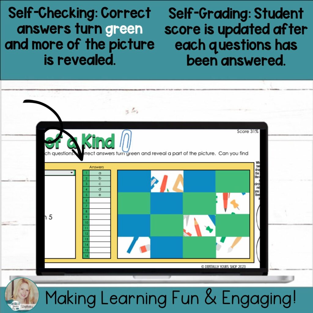 Editable Self-Checking Two of a Kind Task Card Template Digital ...