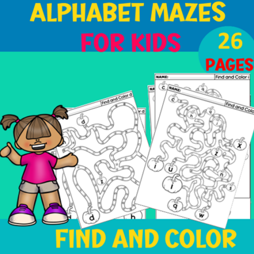 Alphabet Adventure Mazes: Find and Color Your Way Through the ABCs ...