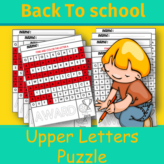 Back to School Upper Letter Puzzles: A Fun Way to Boost Your Child's ...