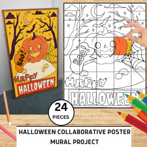 Halloween Collaborative Poster Mural Project - Spooktacular Fun | Made ...