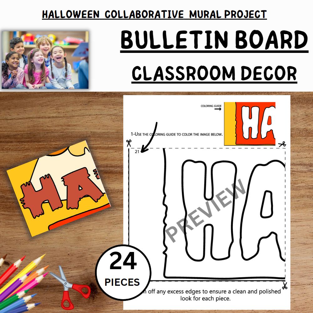 Halloween Collaborative Poster Mural Project - Spooktacular Fun | Made ...