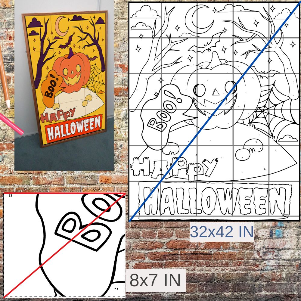 Halloween Collaborative Poster Mural Project - Spooktacular Fun | Made ...