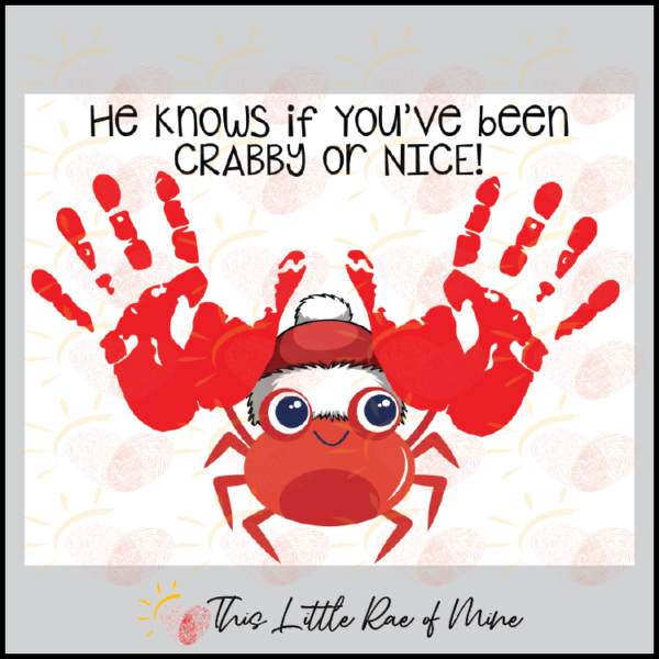 Crabby or Nice - crab - tropical Christmas in July - handprint art ...