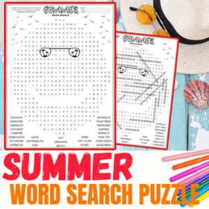 Summer smiley Word search Puzzle, End of Year Activities Worksheets ELA ...