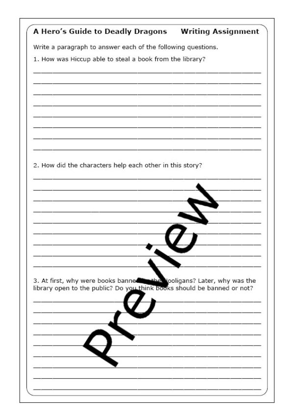 Cressida Cowell "A Hero's Guide to Deadly Dragons" worksheets | Made By ...