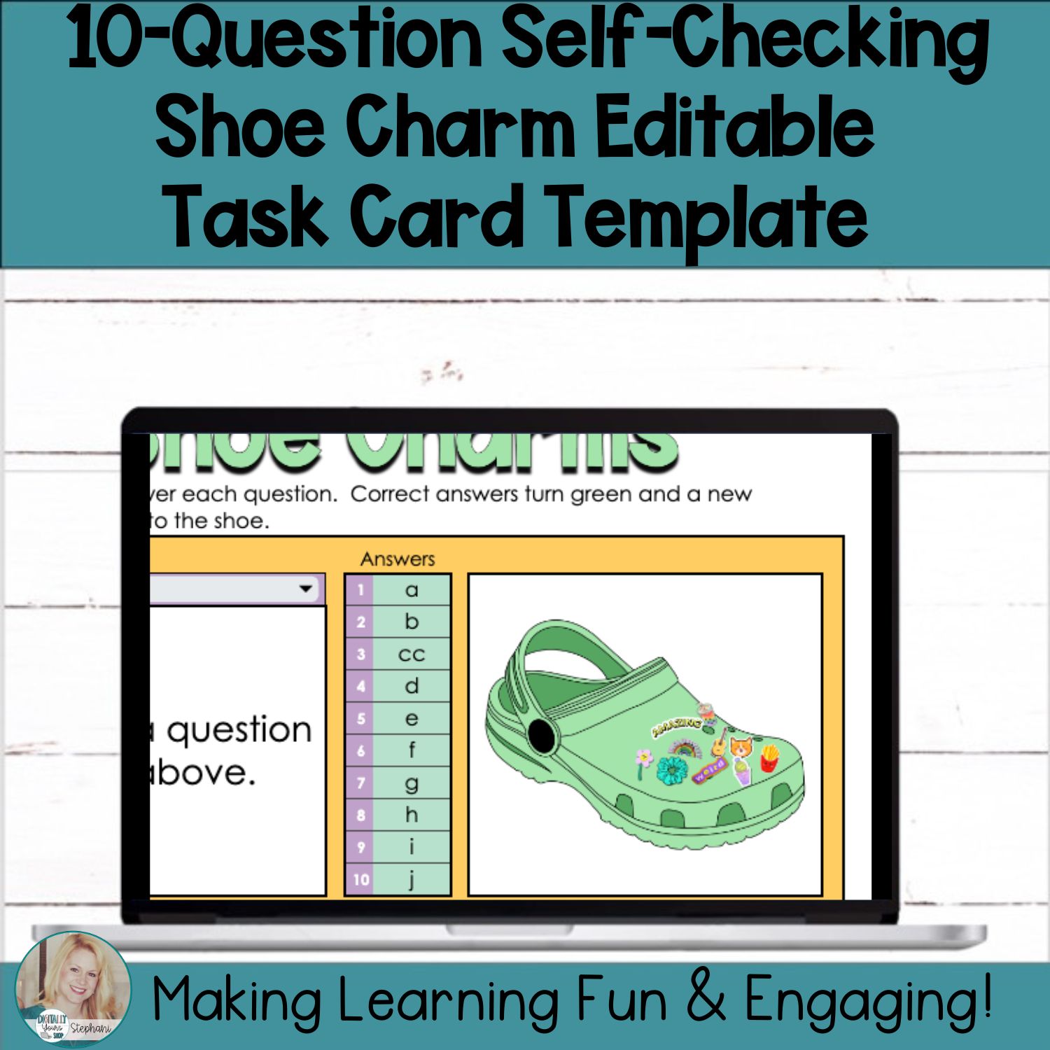 Editable Self-Checking Task Card Template - Digital Resource Vol. 1 ...