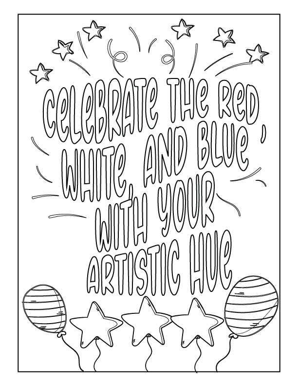 4th of July Coloring Sheets | USA Independence Day Patriotic Coloring ...