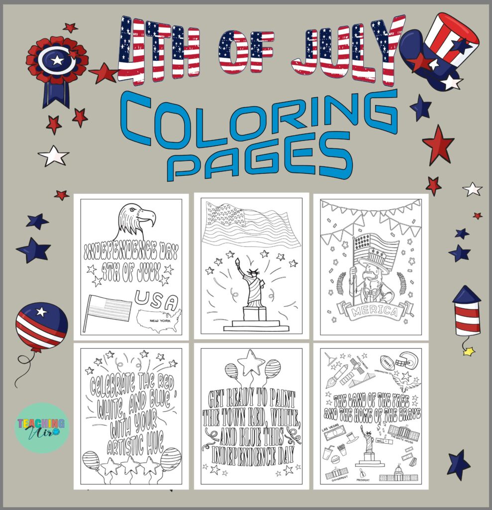 4th of July Coloring Sheets | USA Independence Day Patriotic Coloring ...