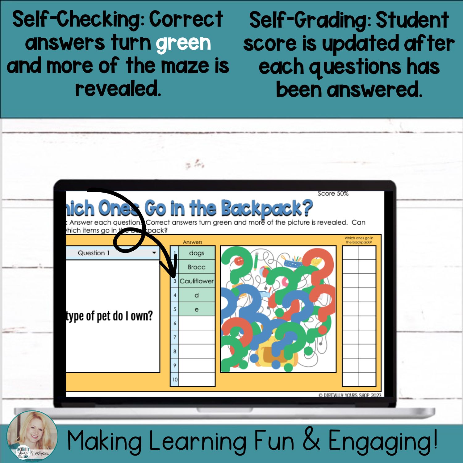 Editable Self-Checking Template Picture Reveal Maze Digital Resource ...