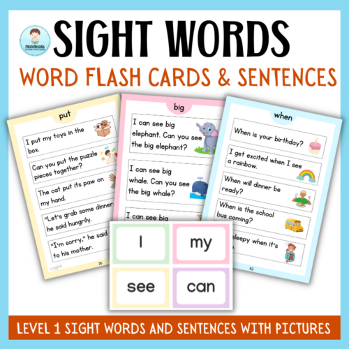 Kindergarten Sight Word reading fluency kit Sight word sentences ...