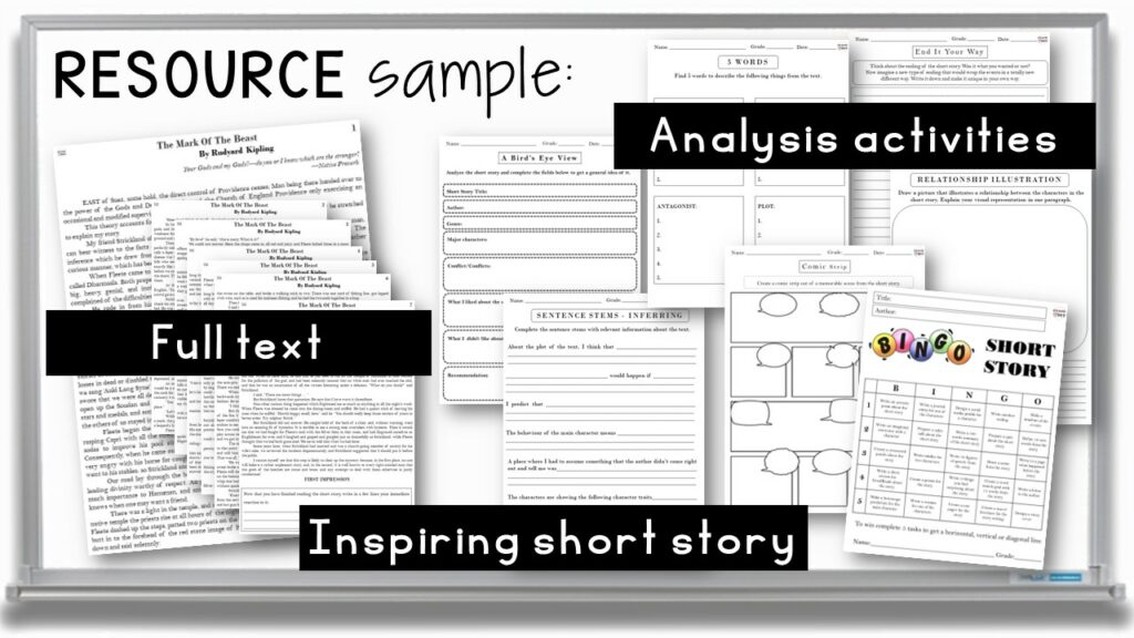 Gothic Unit - Middle School Paired Reading, Writing Prompts - Print and ...