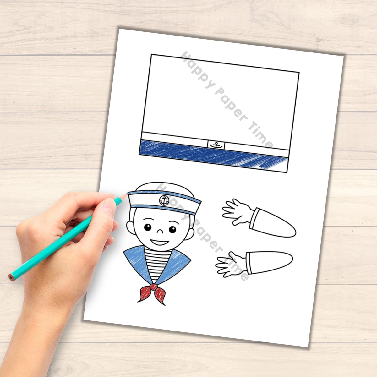 Sailor toilet paper roll craft Printable Career Day Community Helper ...
