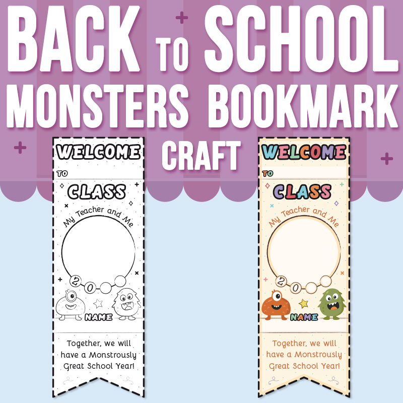 Back to School Monsters Bookmark Craft | Made By Teachers
