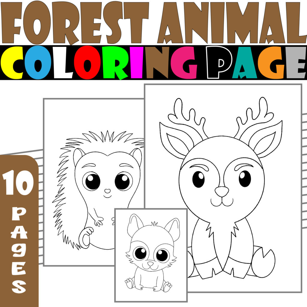 Forest Animal Coloring Pages , woodland animals coloring pages | Made ...