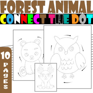 Forest Animal Connect The Dots for kids , woodland animals Connect The ...