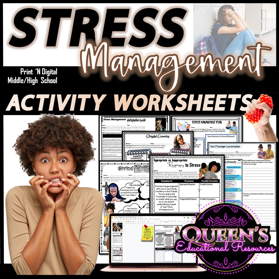 Stress Management Activity Worksheets for Teens | Stress Management Worksheets | Made By Teachers