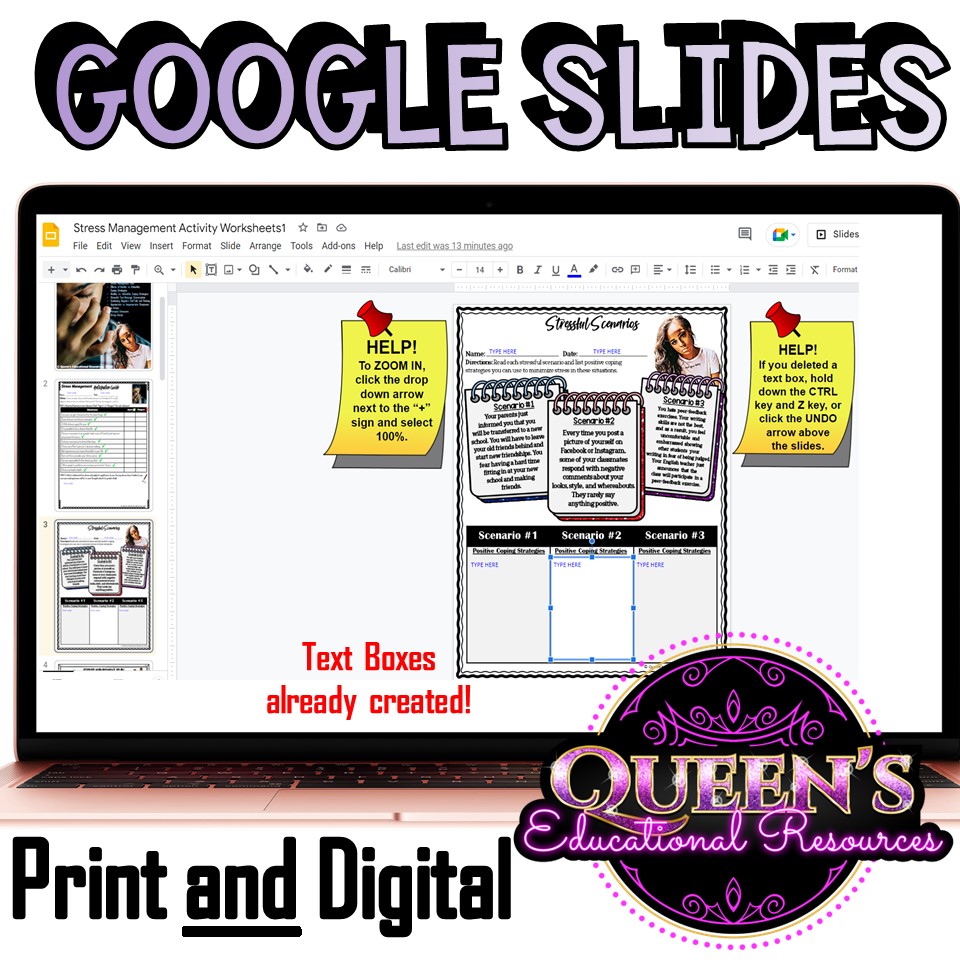 Stress Management Activity Worksheets for Teens | Stress Management ...