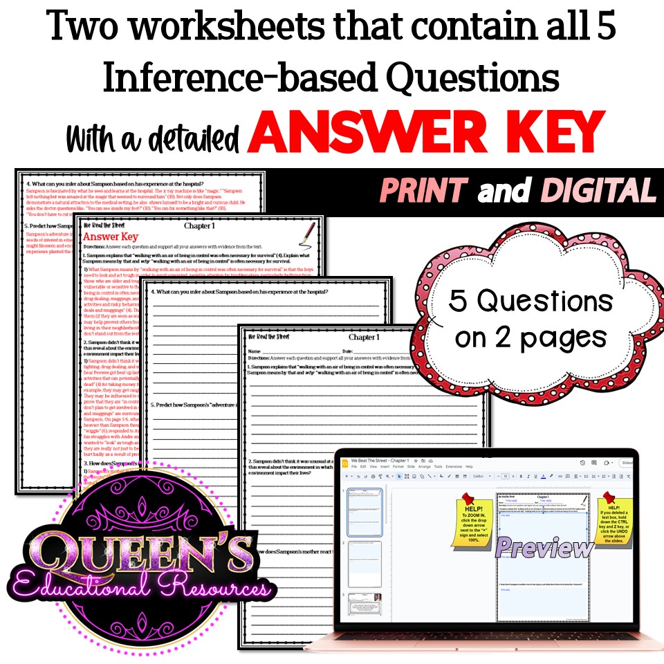 We Beat The Street Chapter 1 Questions, We Beat the Street Reading ...