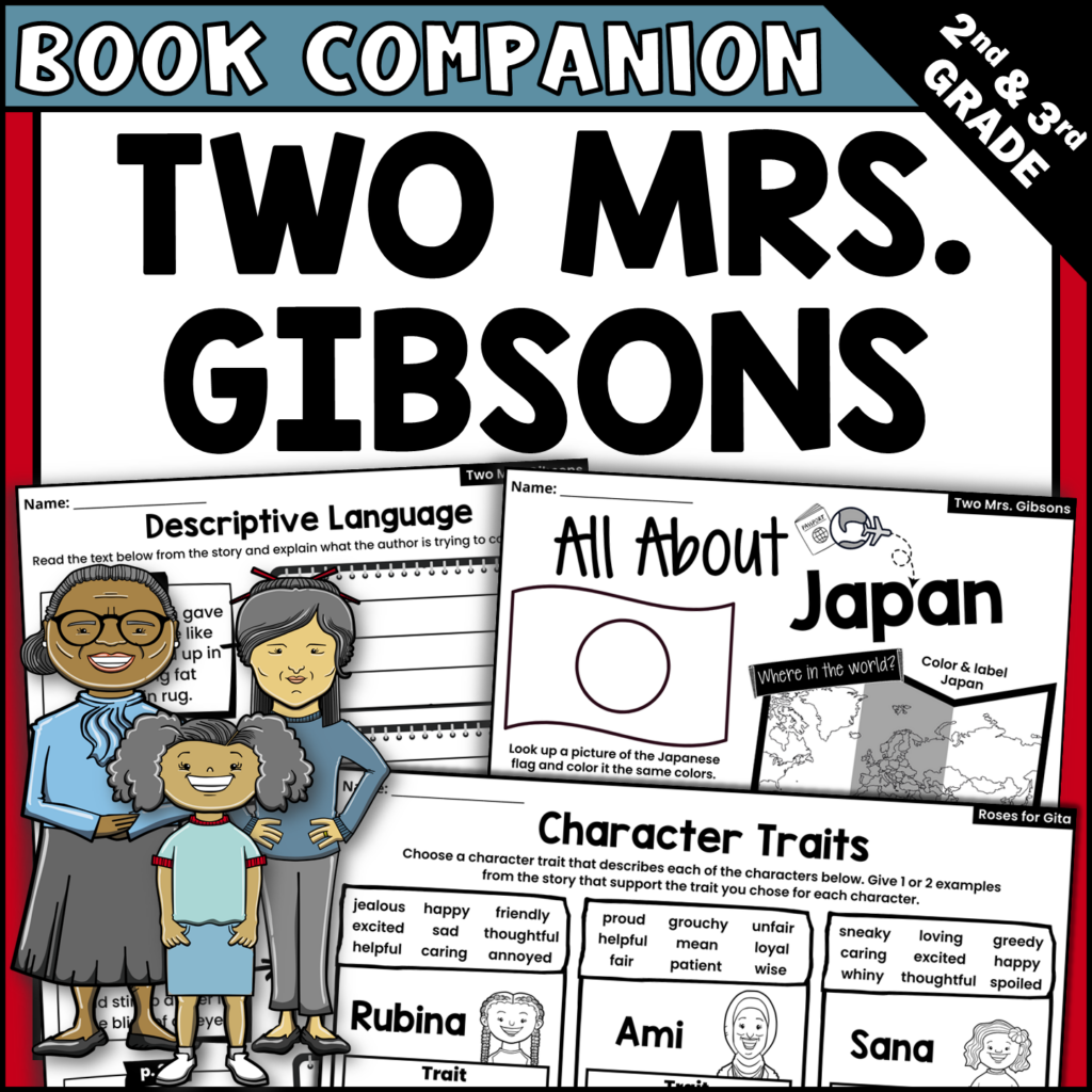Two Mrs. Gibsons Read Aloud Book Companion Activities for IRA | Made By ...