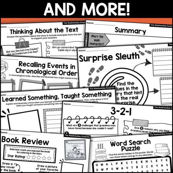 The Wednesday Surprise Read Aloud Book Companion Activities for IRA ...