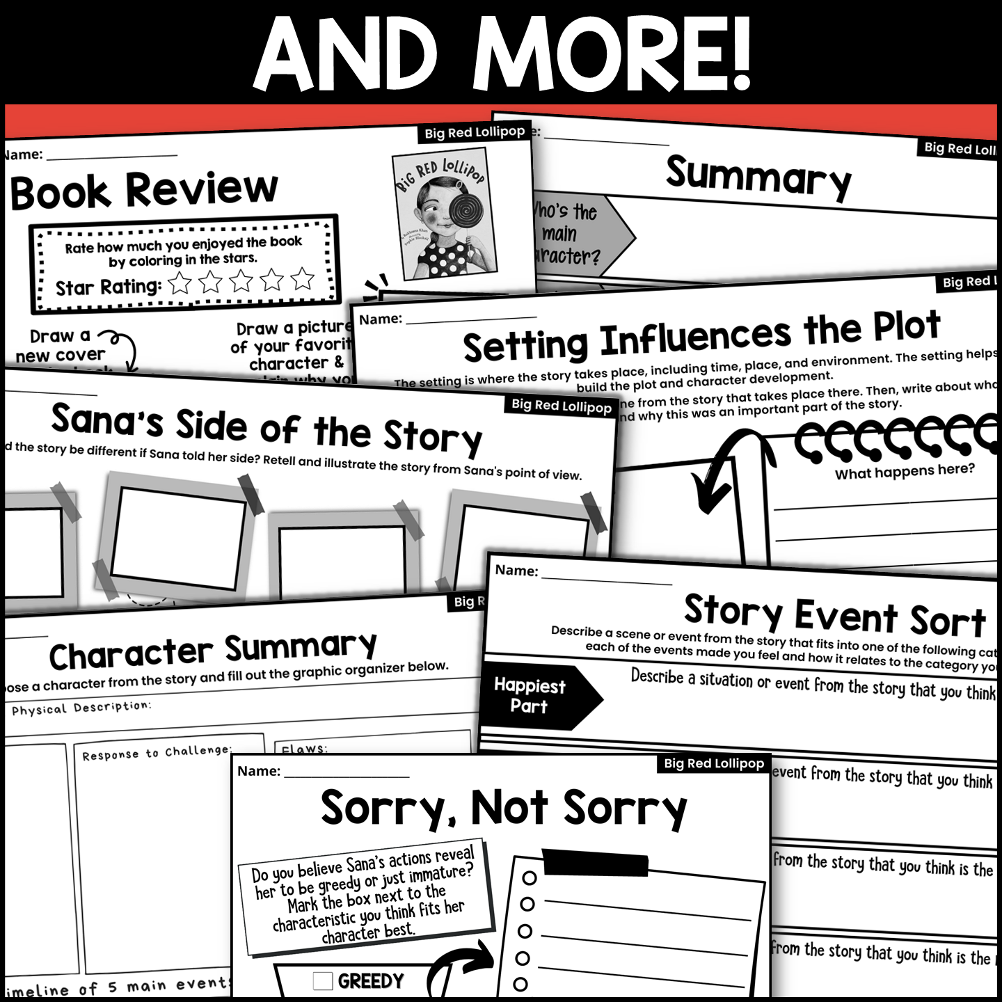 Big Red Lollipop Read Aloud Book Companion Activities for IRA | Made By ...