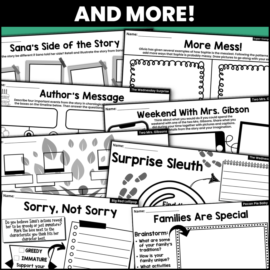 Caring for Each Other: Family Interactive Read Aloud Activities BUNDLE ...