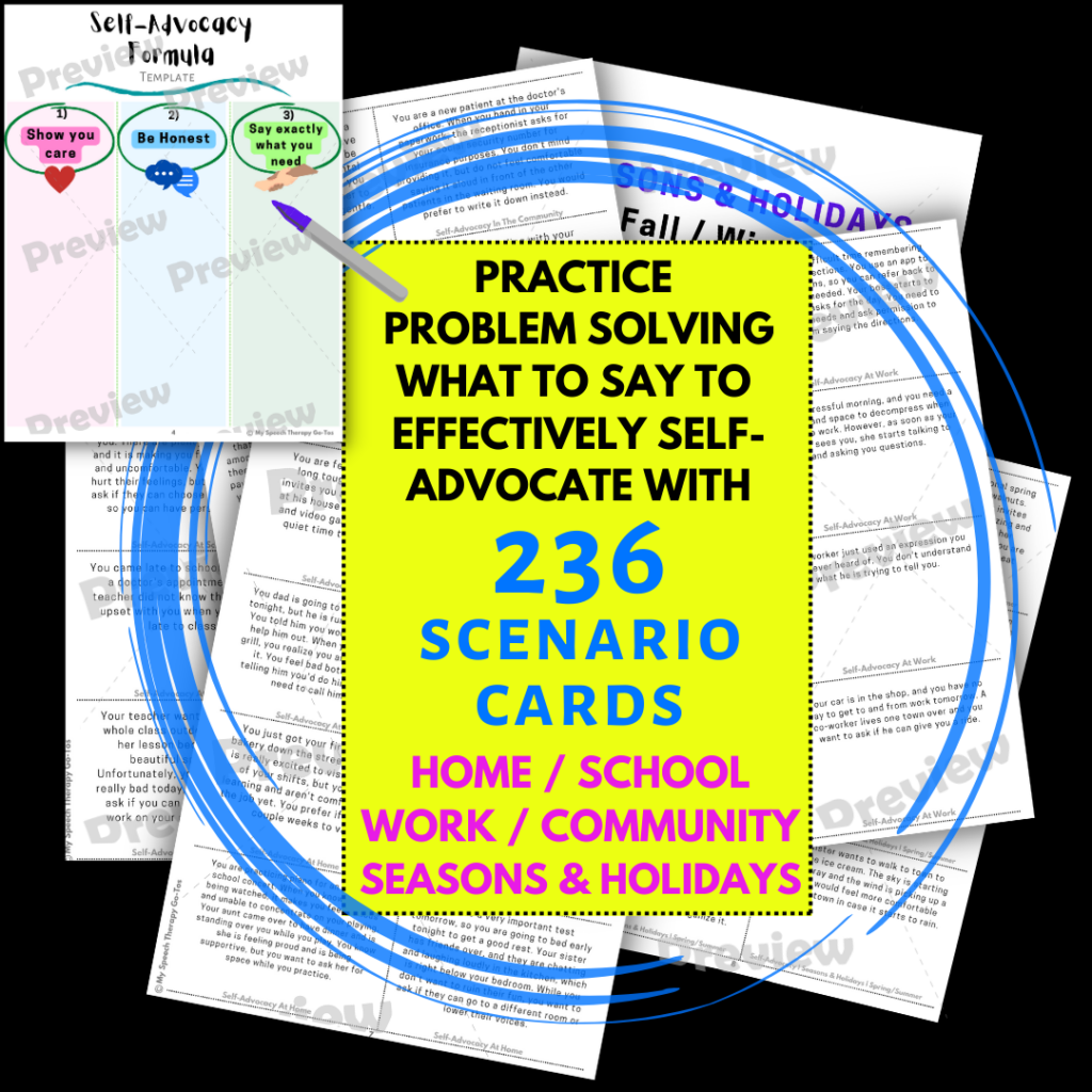 Self-Advocacy Skills BUNDLE Life Skills Problem Solving for Older ...