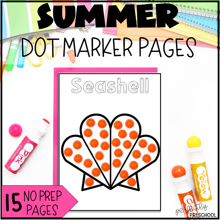 Summer No Prep Dot Marker Pictures for Preschool and Toddlers | Made By ...