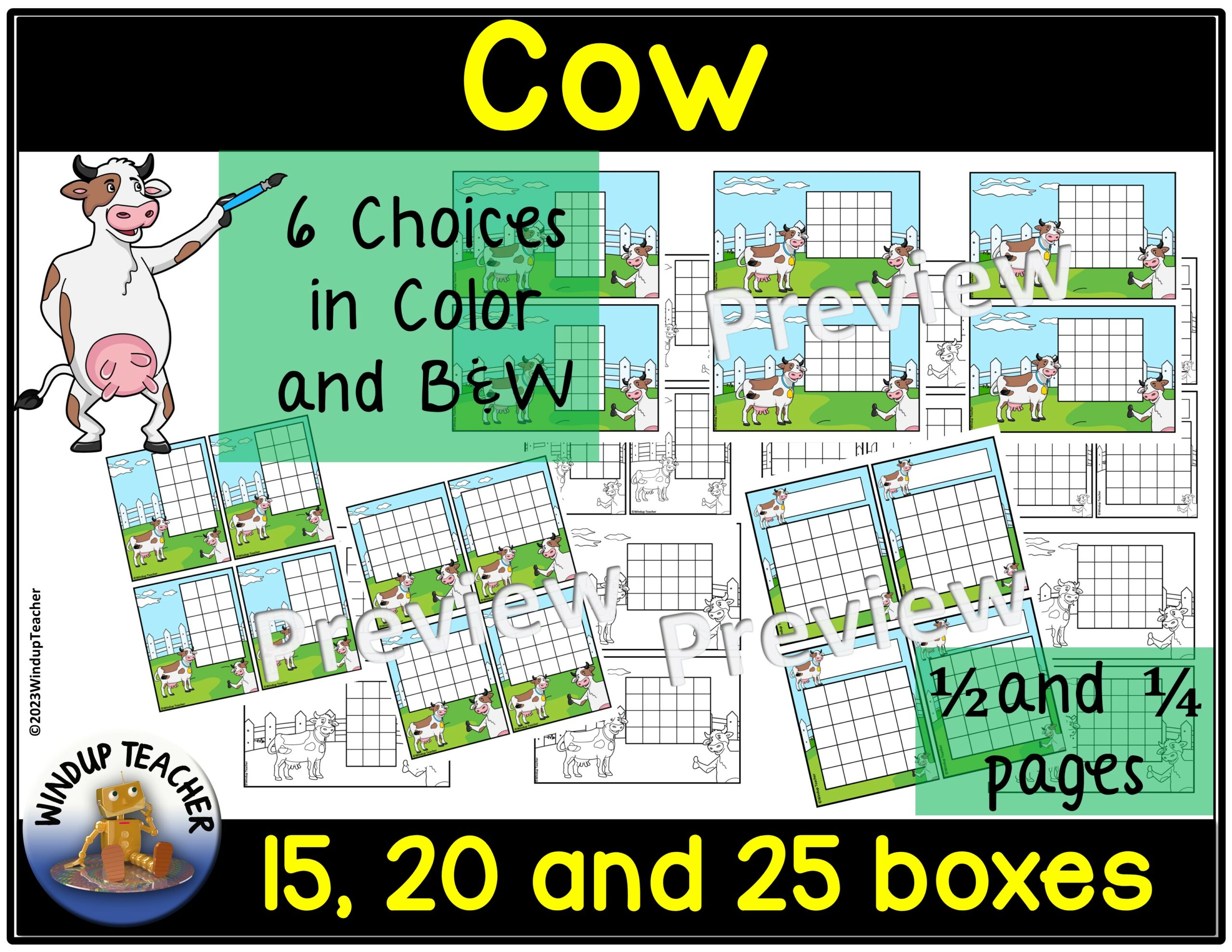 Farm Animal Sticker Charts | Cow | Made By Teachers