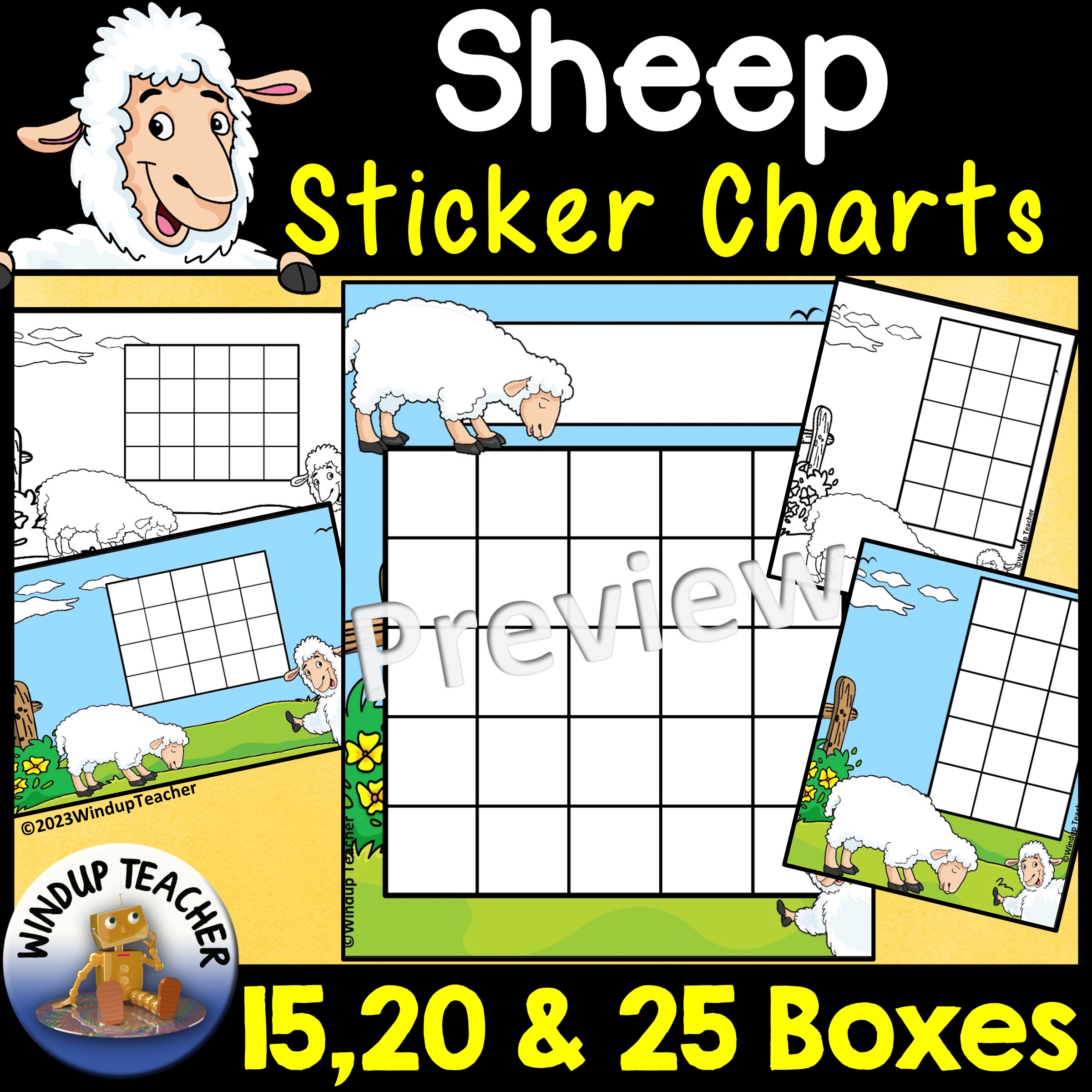 Farm Animal Sticker Charts | Sheep | Made By Teachers