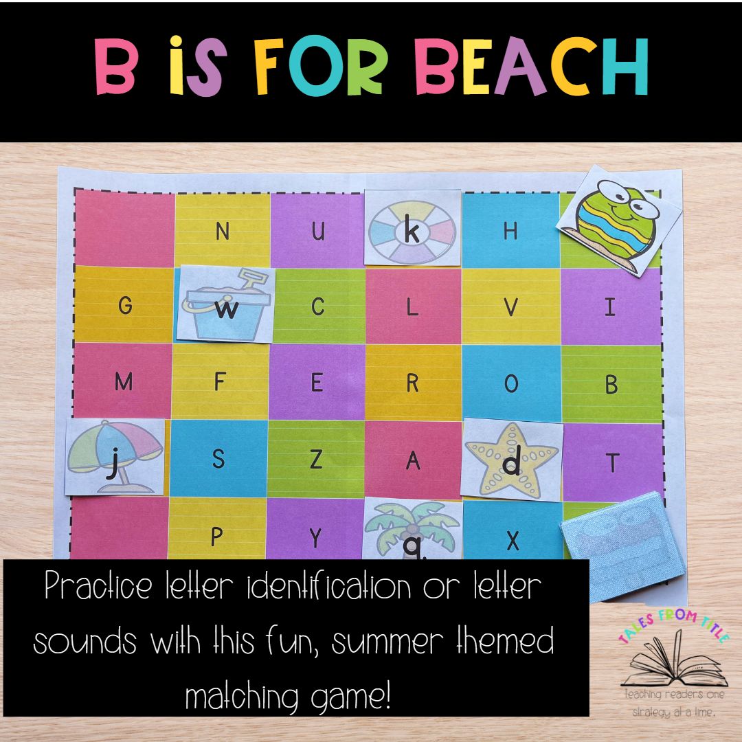 Letter Identification & Sounds Center or Intervention Game - Summer ...