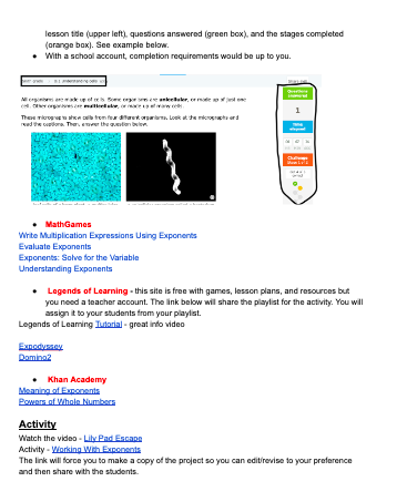 Complete Online Distance Learning 7th Math Positive Integer Exponents 7 ...