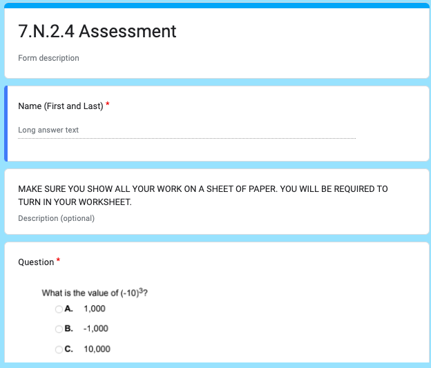 Complete Online Distance Learning 7th Math Positive Integer Exponents 7 ...