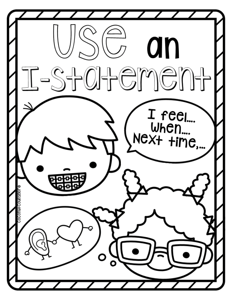 Conflict Resolution Coloring Pages | Made By Teachers