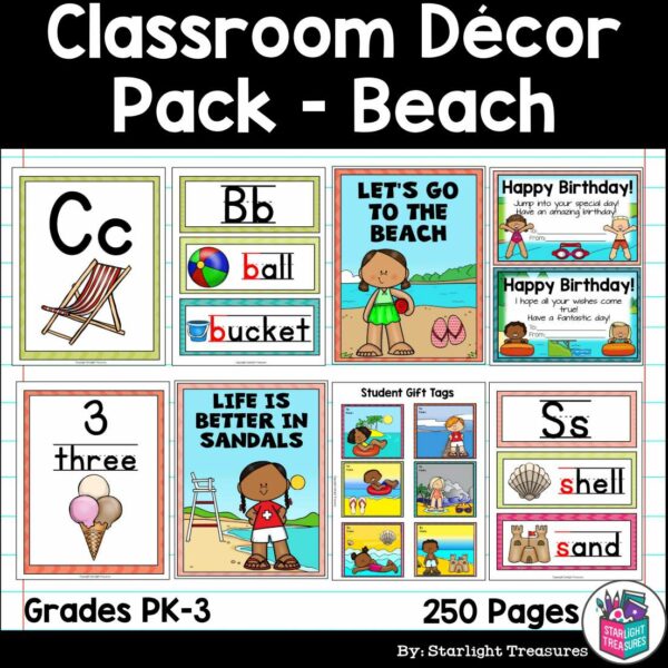 Classroom Decor Pack - Beach and Summer Theme | Made By Teachers