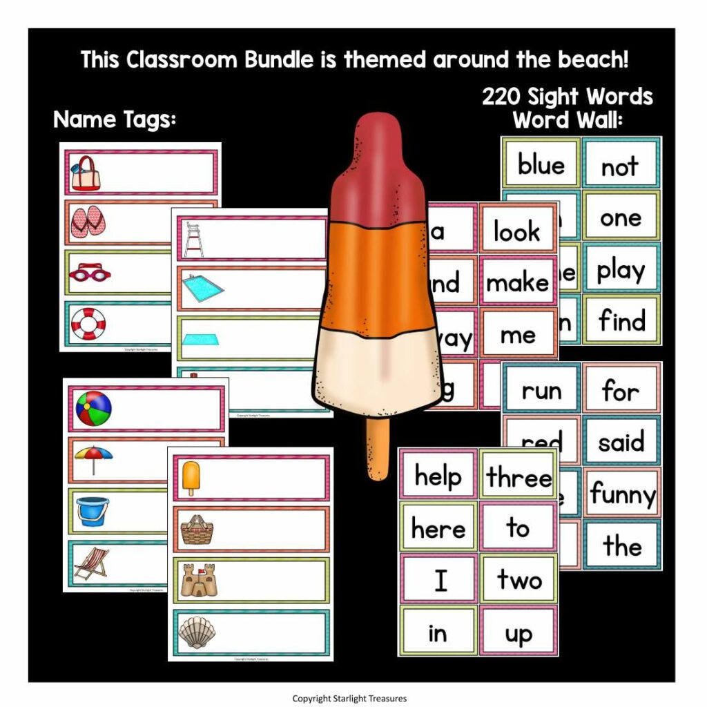 Classroom Decor Pack - Beach and Summer Theme | Made By Teachers