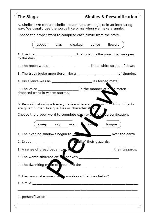 Kathryn Lasky "The Siege" worksheets | Made By Teachers