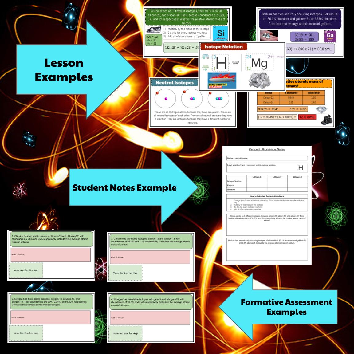 Percent Abundance Lesson, Notes, & Formative Assessment | Made By Teachers
