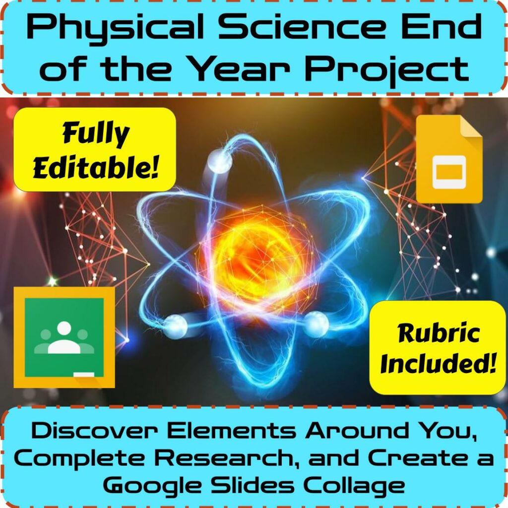 End of the Year Physical Science Project | Made By Teachers