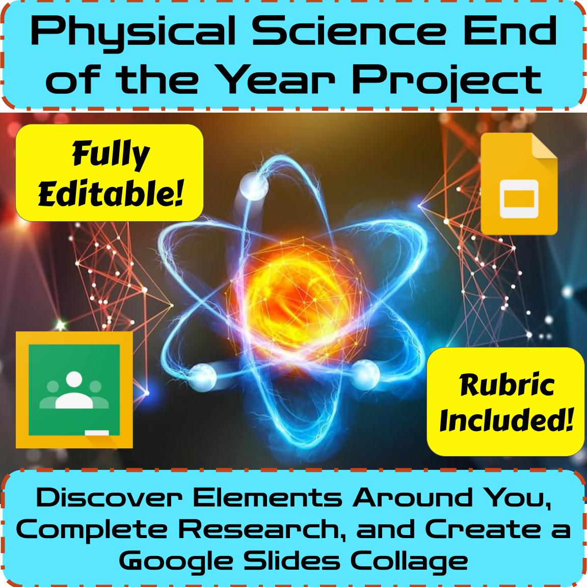 End of the Year Physical Science Project | Made By Teachers