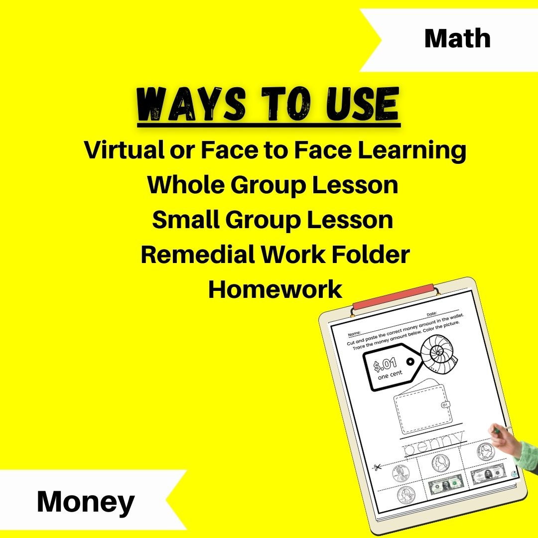 Summer Identify Count and Match Money Life Skill Worksheets | Made By ...