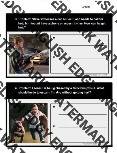 ESL Task Cards: Emergency Scenarios | Made By Teachers