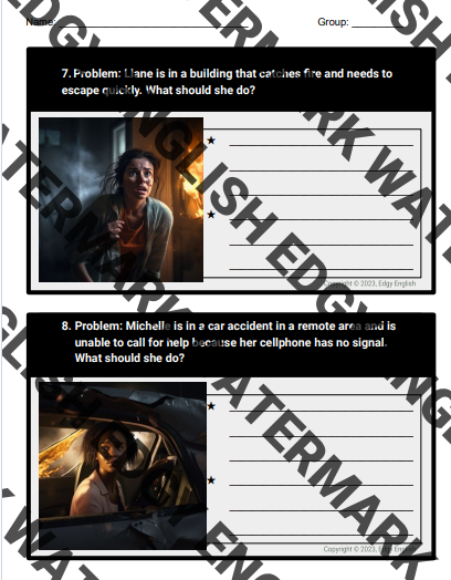 ESL Task Cards: Emergency Scenarios | Made By Teachers