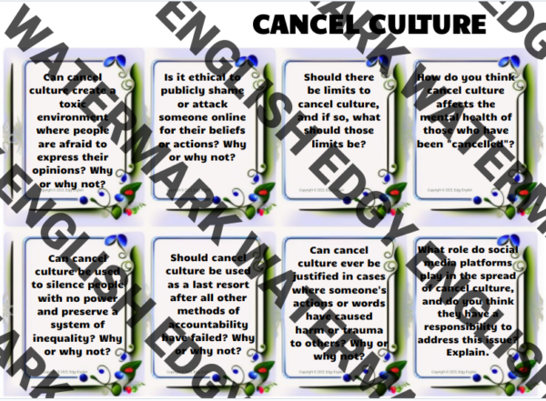 Discussion Questions: Cancel Culture - ESL - Made By Teachers
