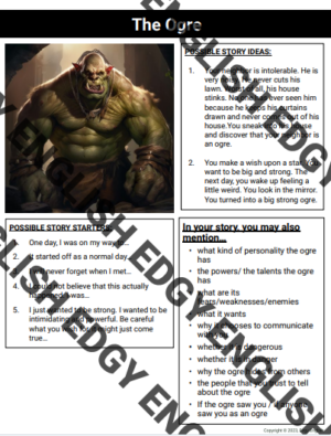 ESL Visual Writing Prompts: Fantastic Characters for Fantasy Stories ...